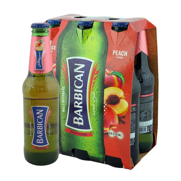 Barbican Peach Flavoured Non-Alcoholic Malt Beverage 6X330ml