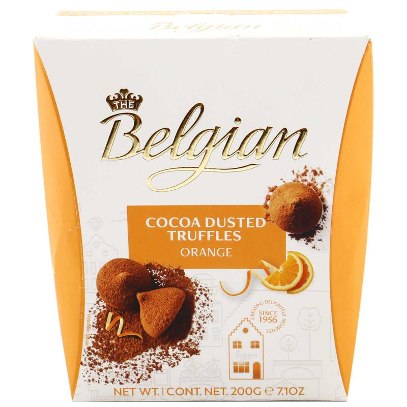 The Belgian Cocoa Dusted Truffles Orange 200g